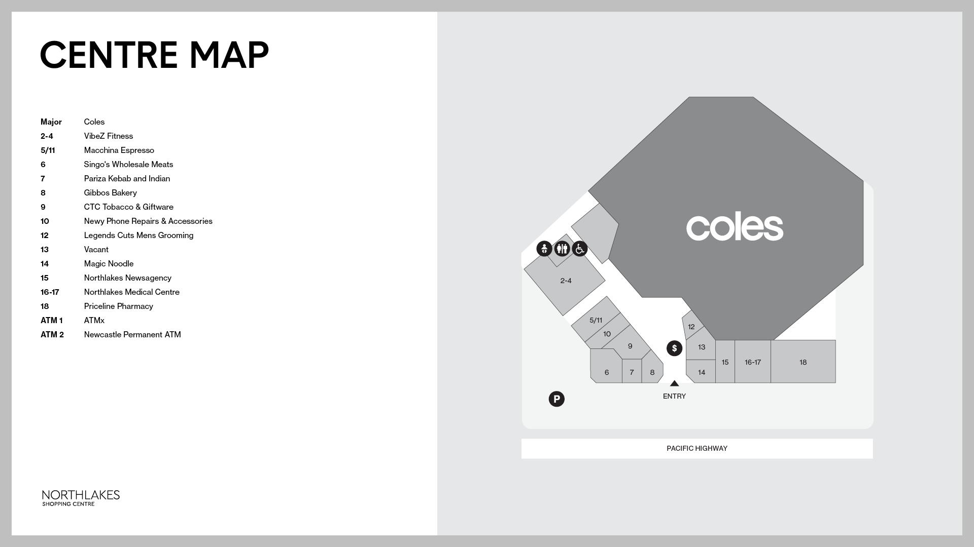 Centre Plan | Northlakes Shopping Centre